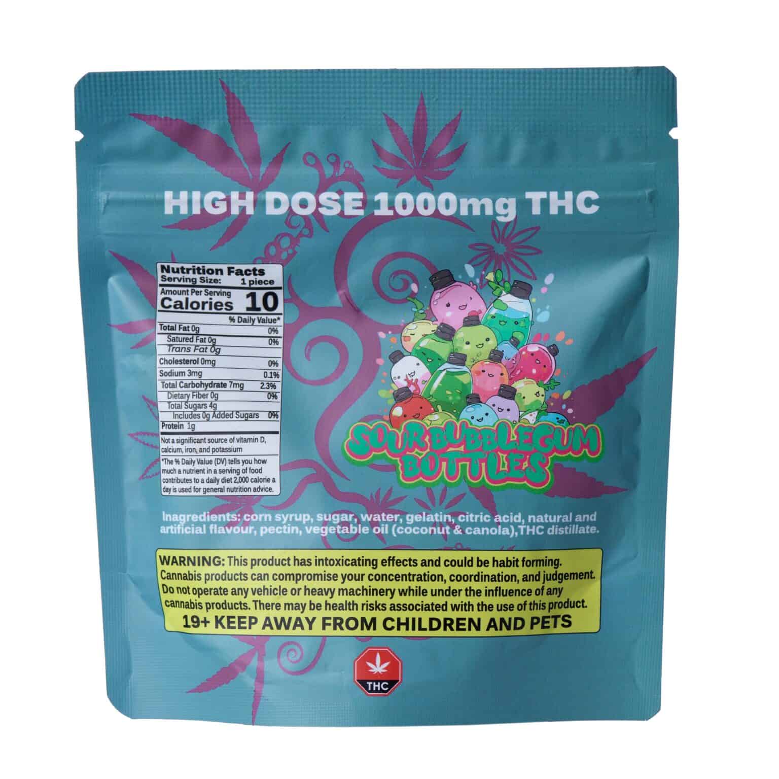 HIGH DOSE GUMMYS – Sour Bubblegum Bottlez – Harmonized Hemp HIGH DOSE GUMMYS – Sour Bubblegum Bottlez – Harmonized Hemp