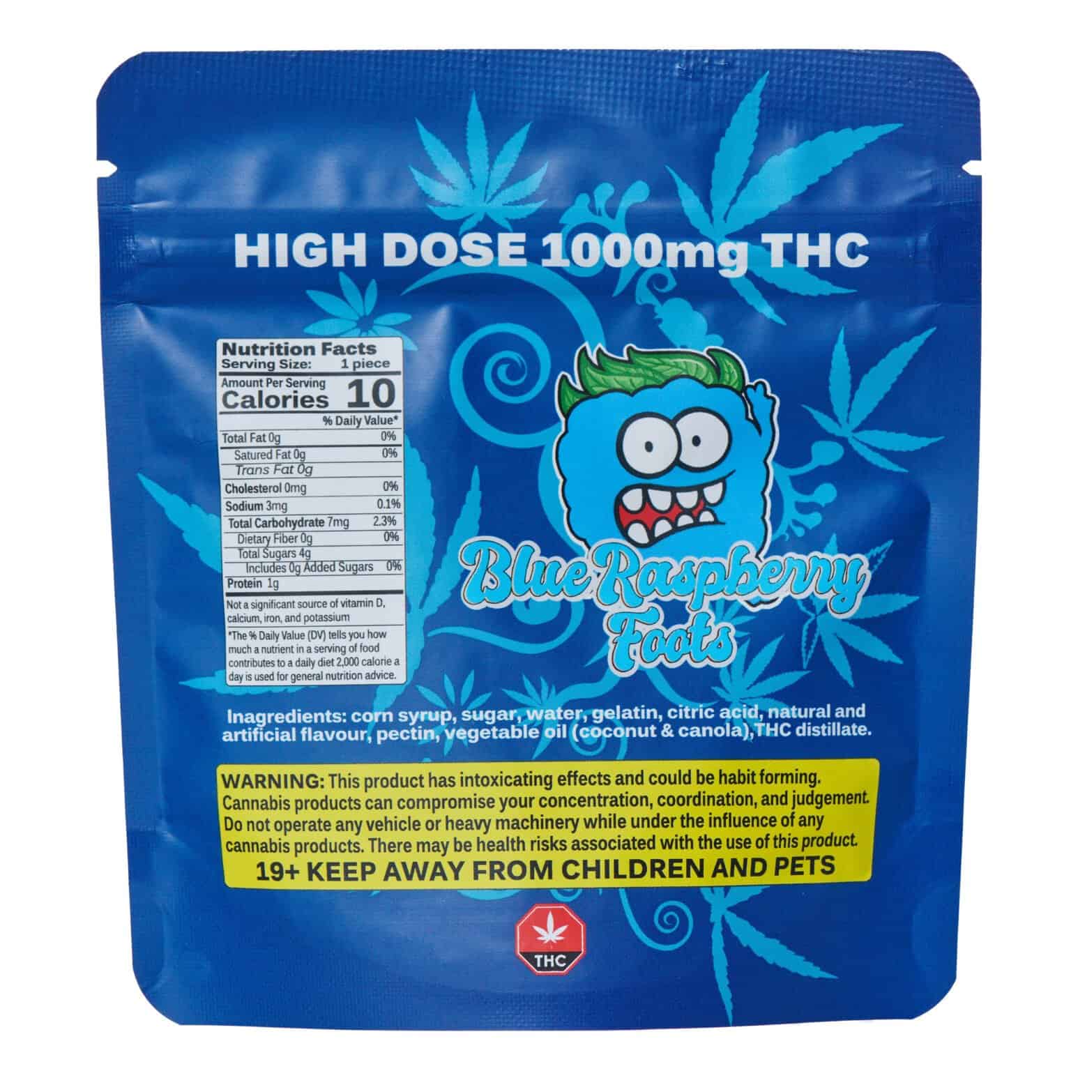 HIGH DOSE GUMMYS – Sour Blue Raspberry – Harmonized Hemp